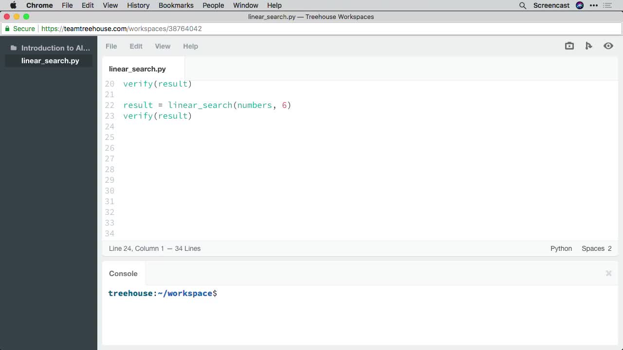 Binary Search in Code (How To) | Introduction to Algorithms | Treehouse