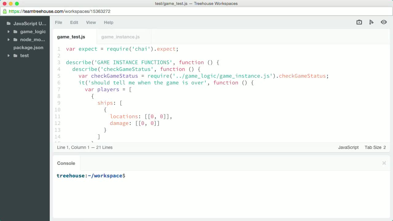 Watching Test Files (How To) | JavaScript Unit Testing | Treehouse