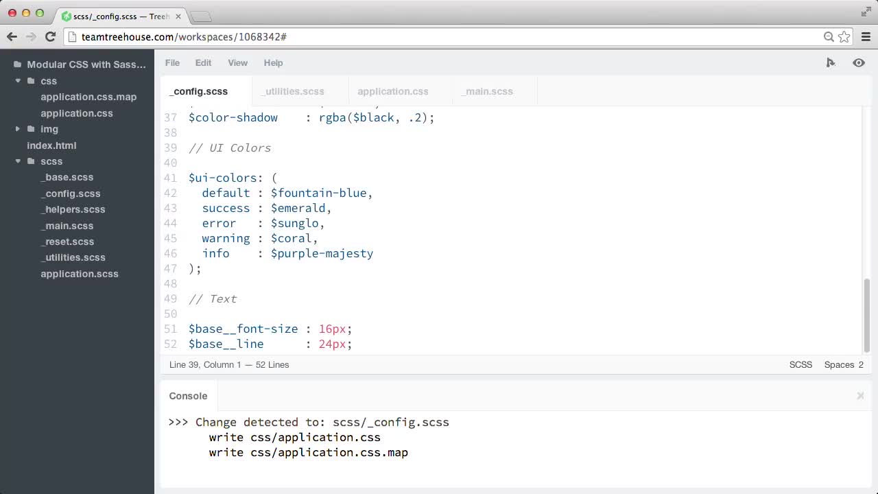 Nested Sass Maps (How To) | Modular CSS with Sass | Treehouse