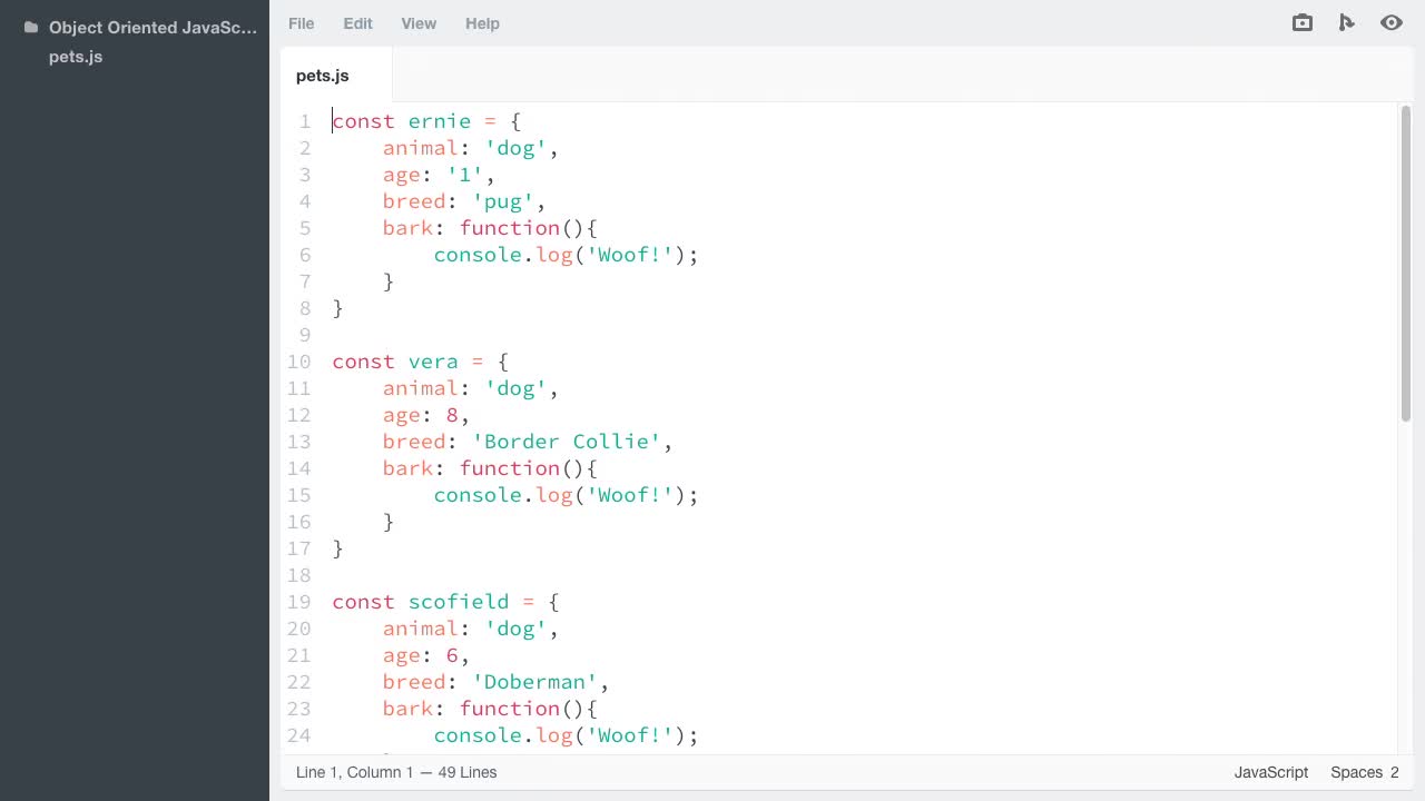 Writing Your First Class How To Object Oriented Javascript Treehouse