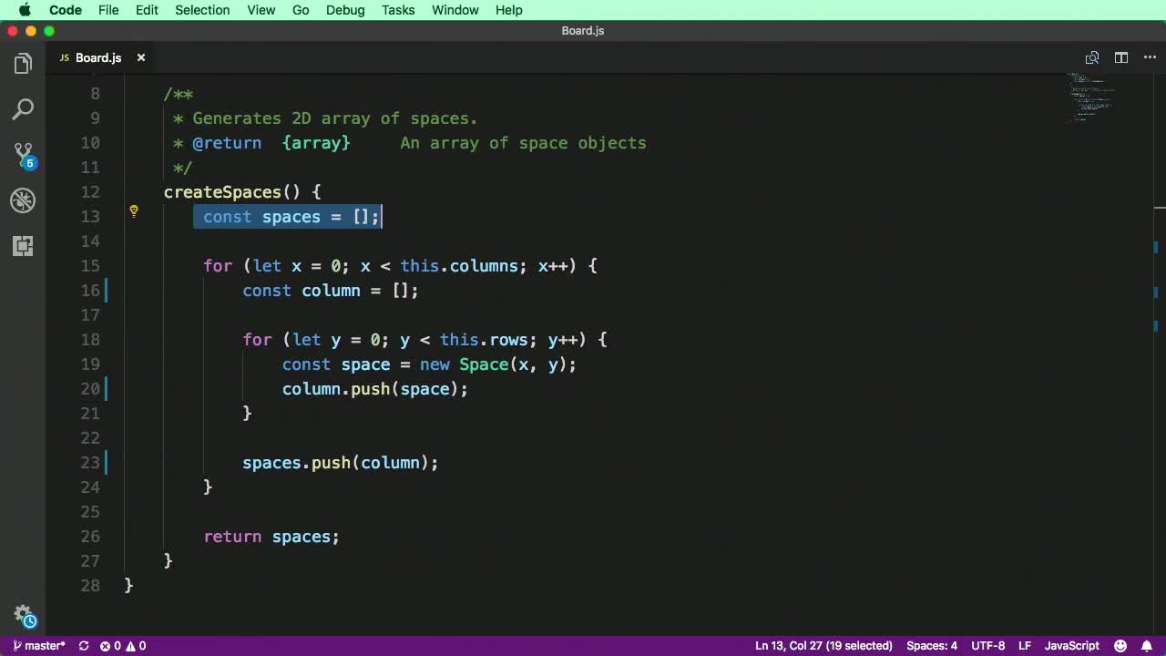 Createspaces Method Solution How To Object Oriented Javascript