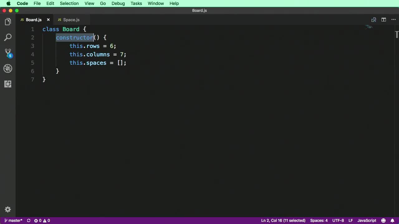 Board and Space Class Constructor Methods Solution (How To) | Object-Oriented JavaScript ...