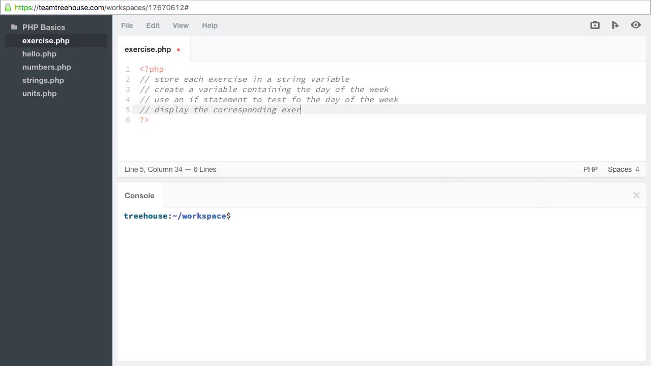 Daily Exercise Program (How To) | PHP Basics | Treehouse