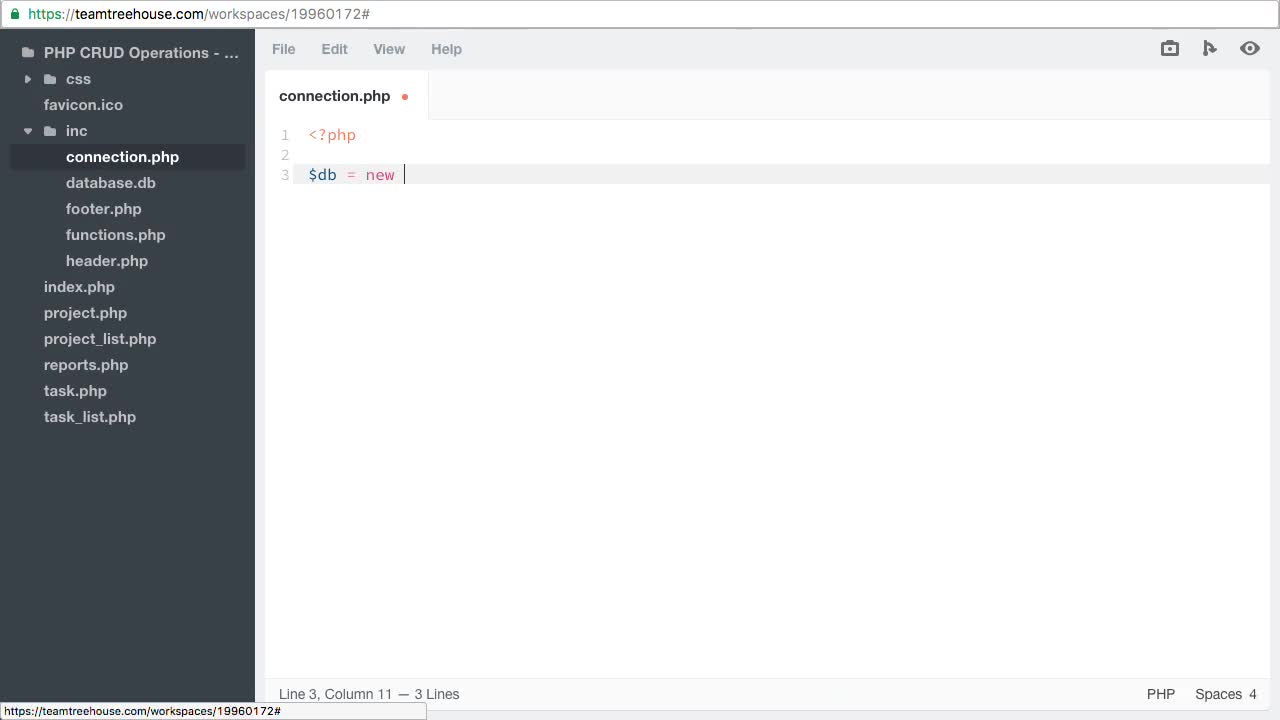 Connecting To The Database How To Crud Operations With Php Treehouse