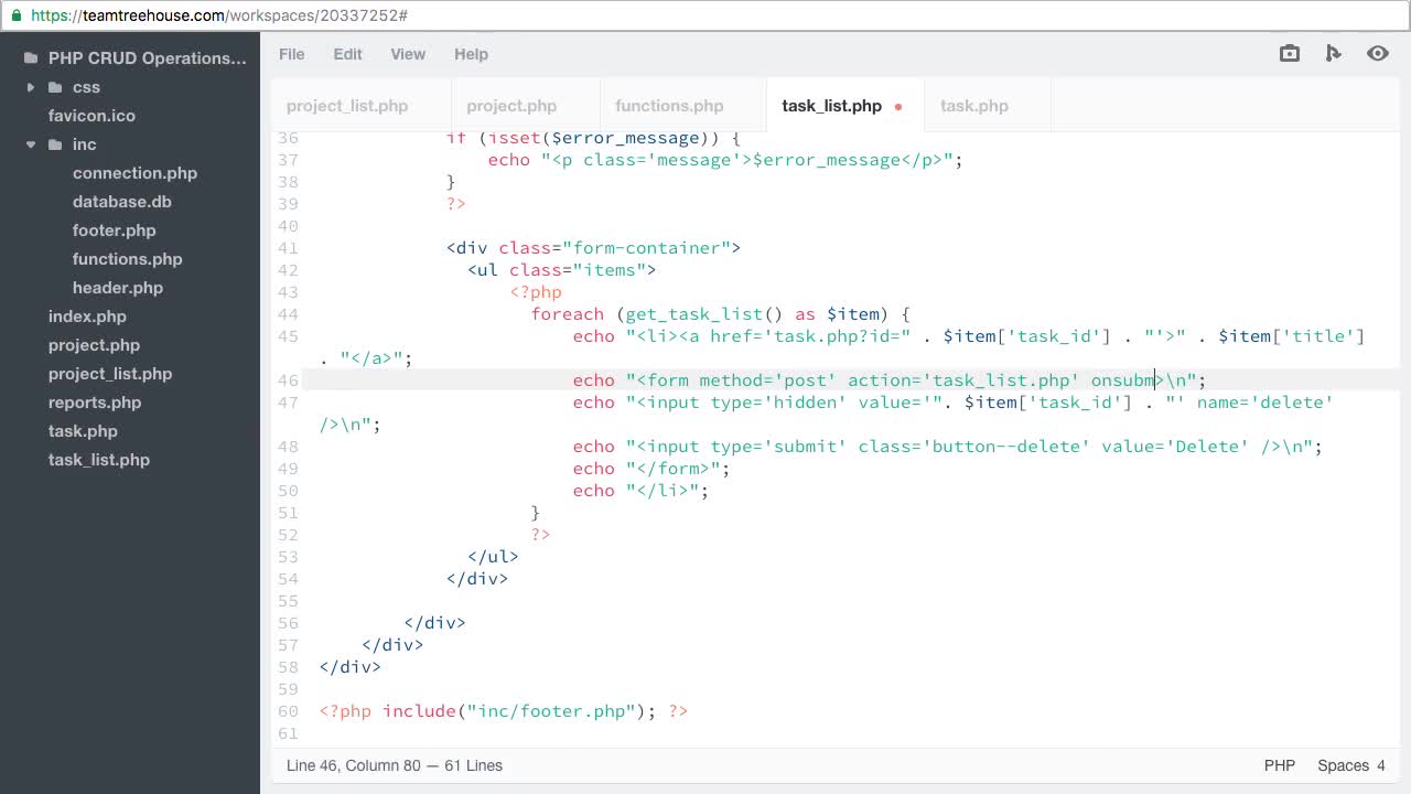 Preserving Data Integrity How To Crud Operations With Php Treehouse