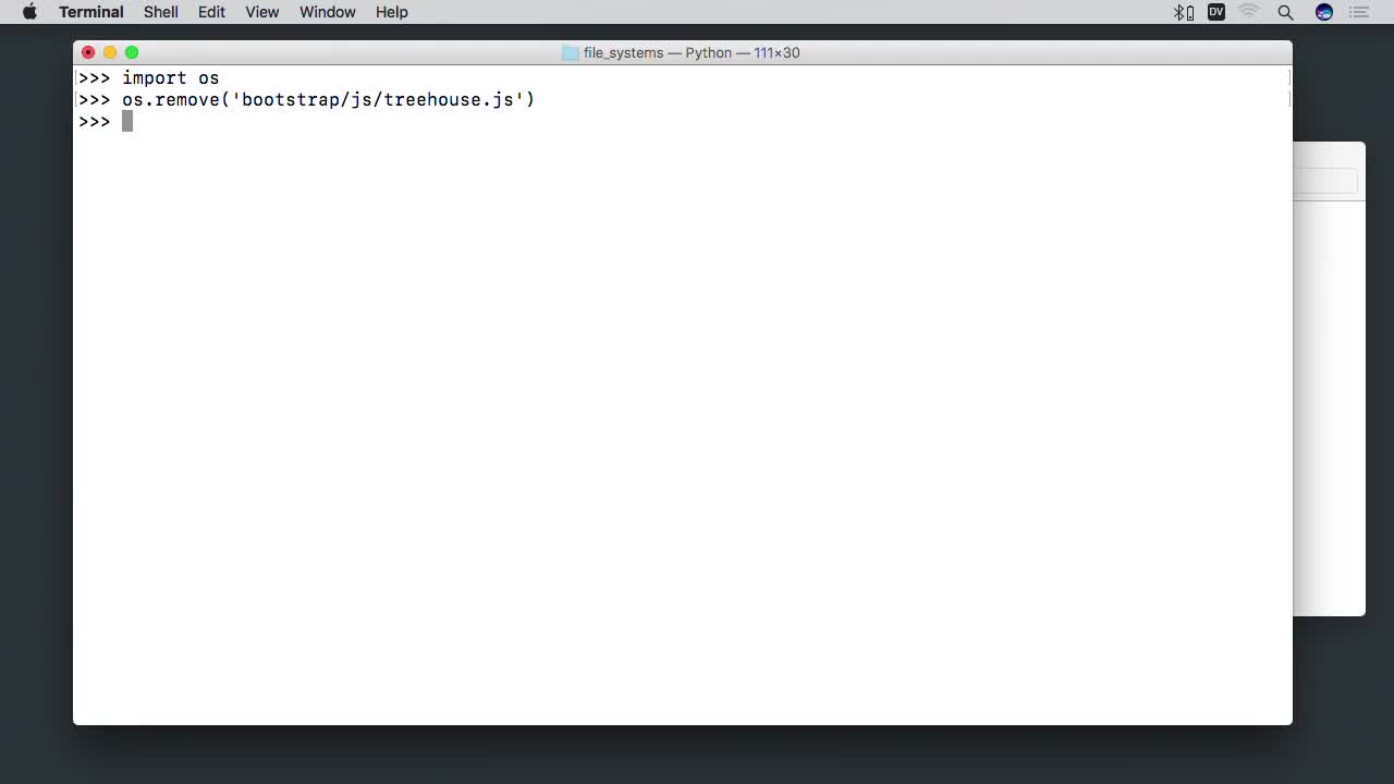 Deleting Files and Directories (How To) | Python for File Systems | Treehouse