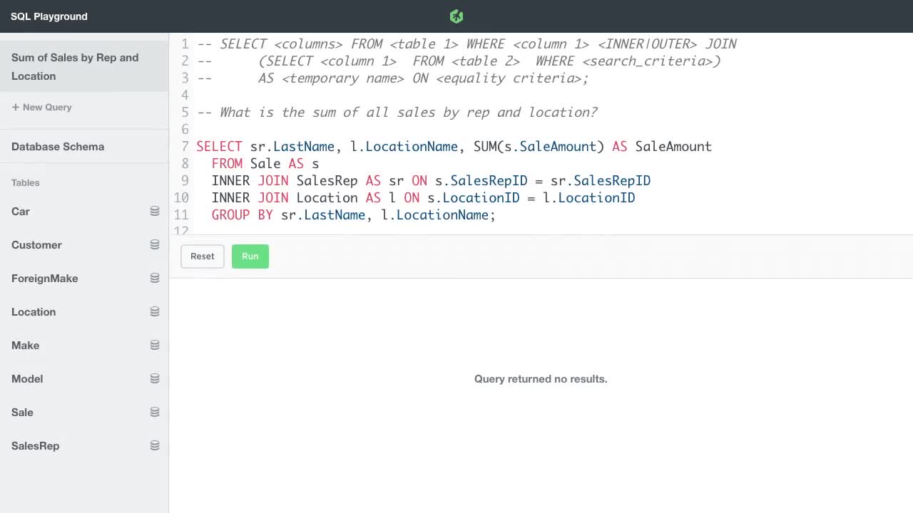 Using a Subquery to Create a Temporary Table (Part 2) (How To) | Querying Relational Databases ...