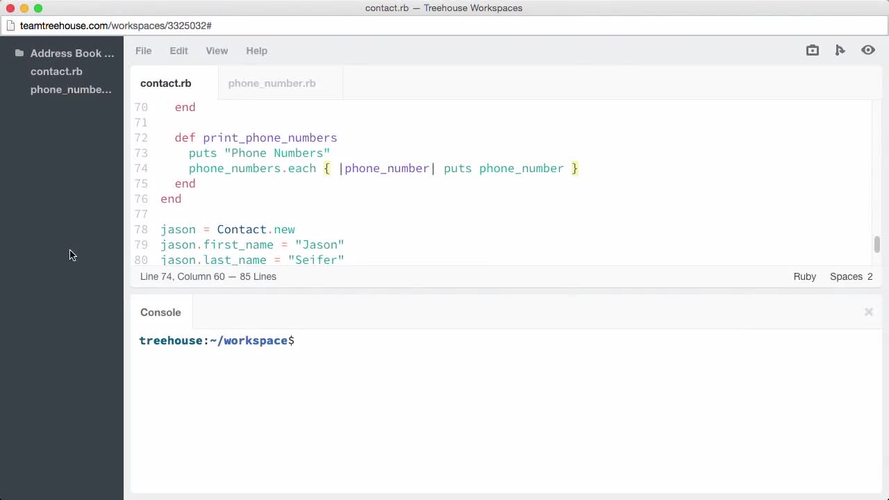 Build an Address Book in Ruby Course (How To) | Treehouse