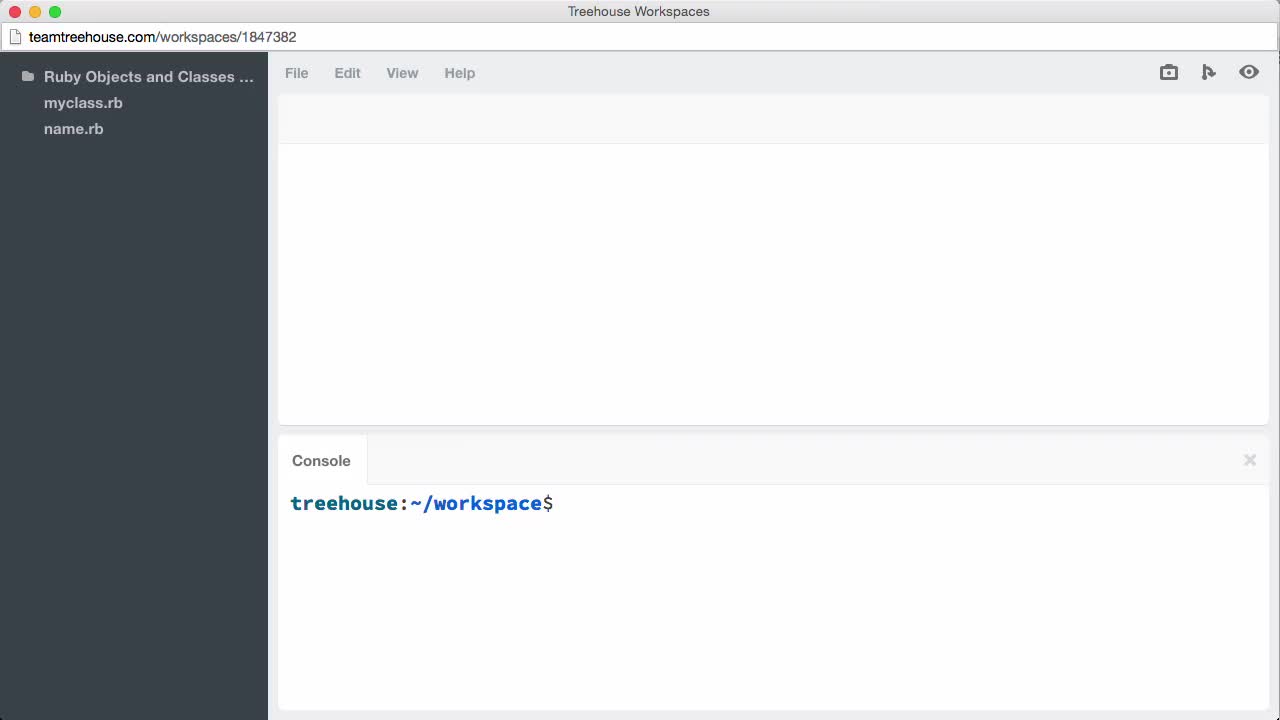 Part 1: Create the Class (How To) | Ruby Objects and Classes | Treehouse