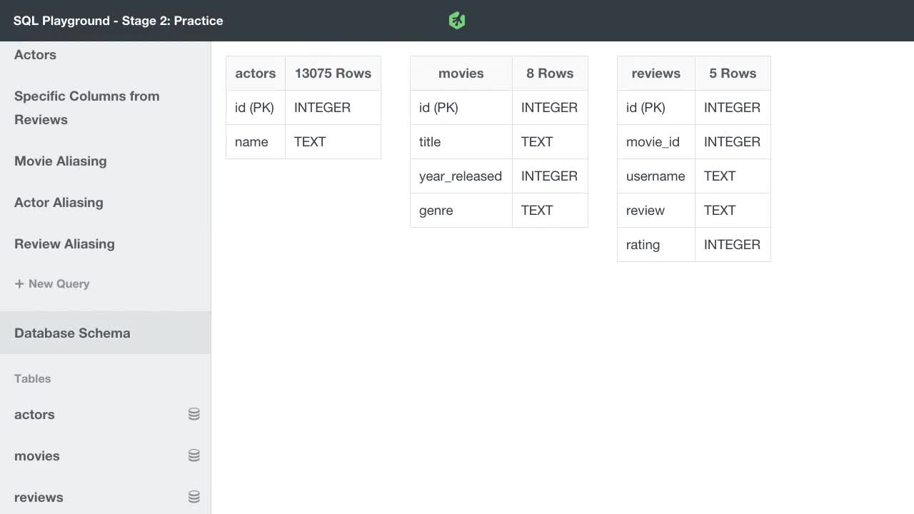 Review & Practice with SQL Playgrounds (How To) | SQL Basics | Treehouse
