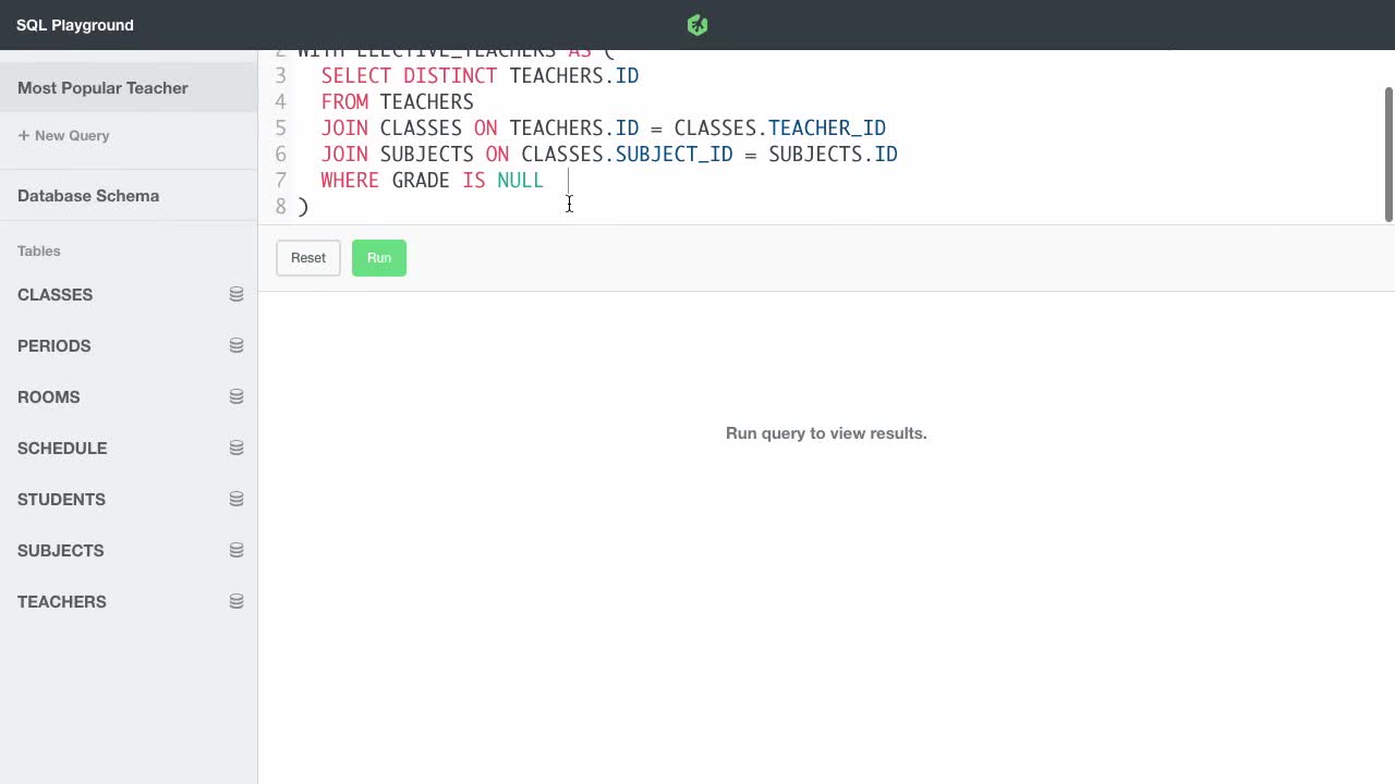 Most Popular Teacher (How To) | SQL Reporting by Example | Treehouse