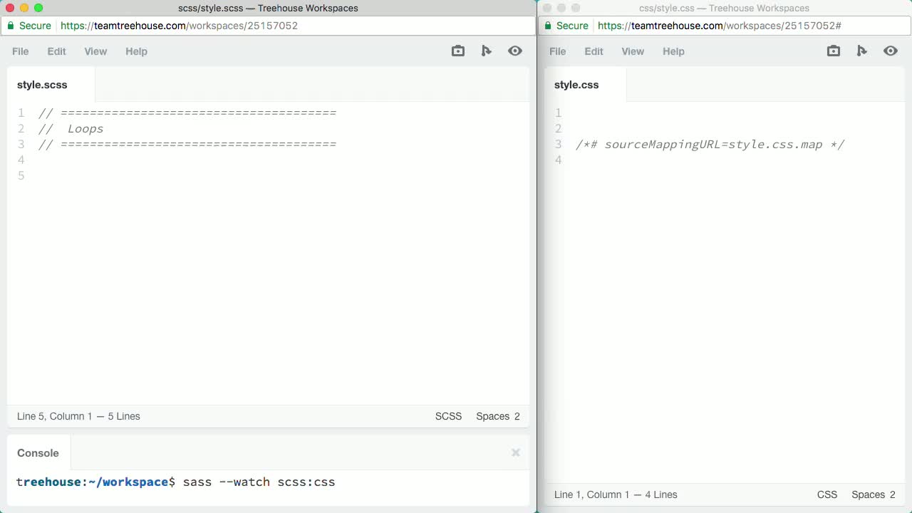 Write Loops with @for (How To) | Sass Basics | Treehouse