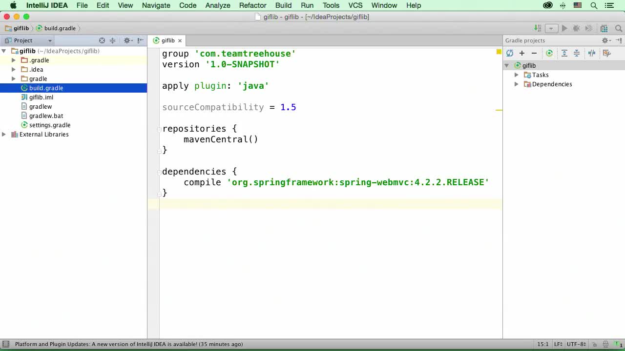 Configuring Gradle for Spring Development (How To) | Spring Basics ...
