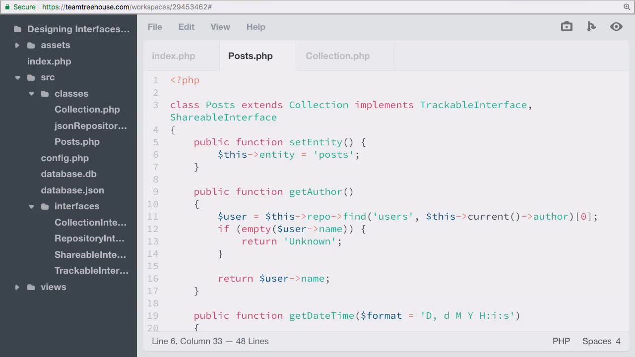Passing Abstract Methods (How To) | Designing Interfaces in PHP | Treehouse