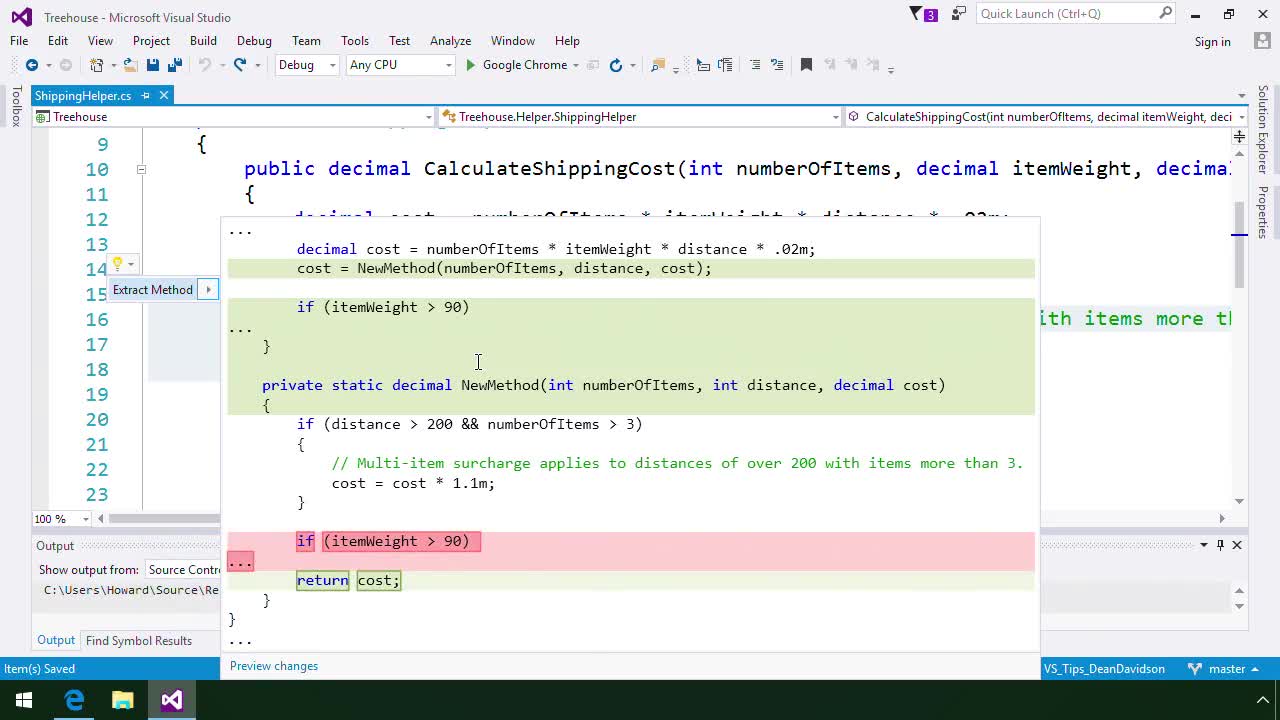 Refactoring (How To) | Become a Visual Studio Power User | Treehouse