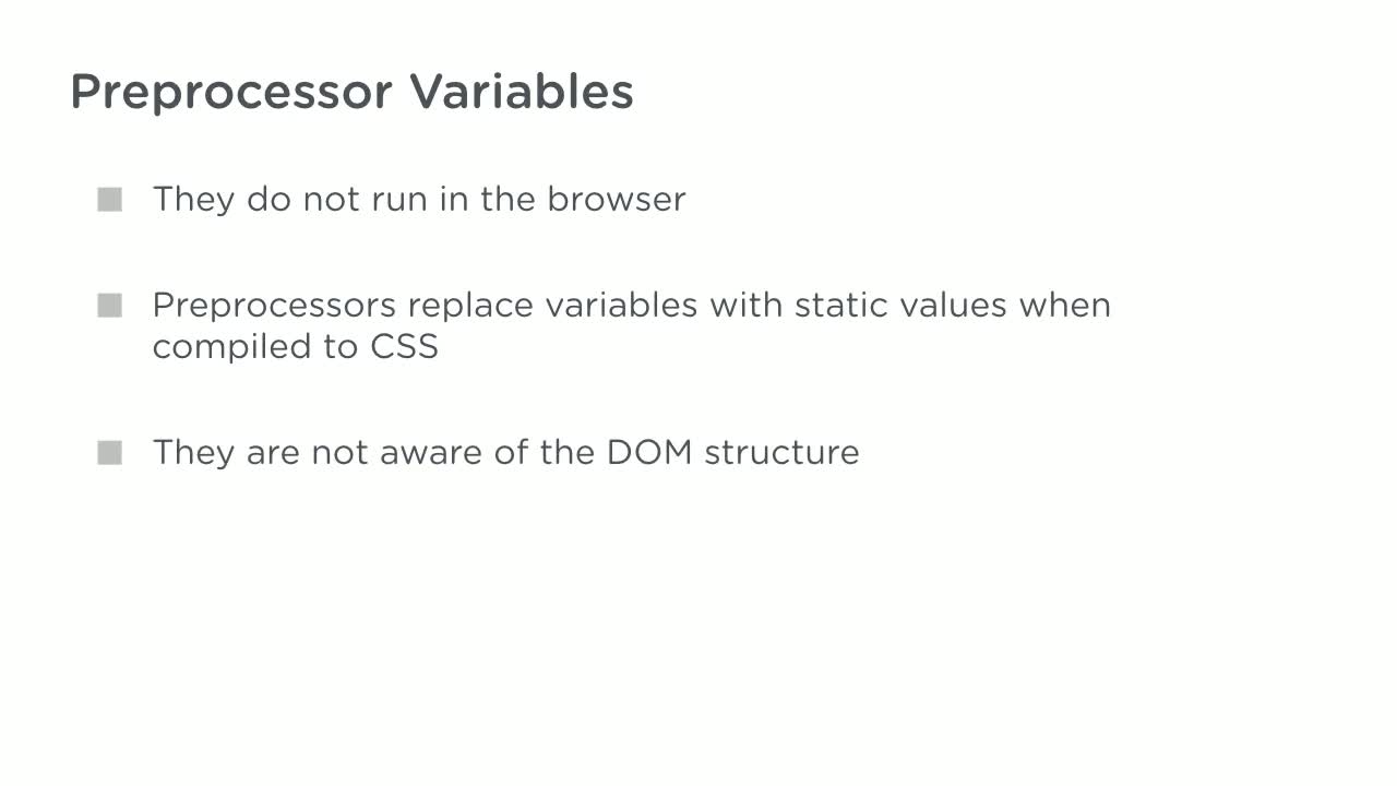Css Variables Vs Preprocessor Variables How To Using Css Variables Treehouse