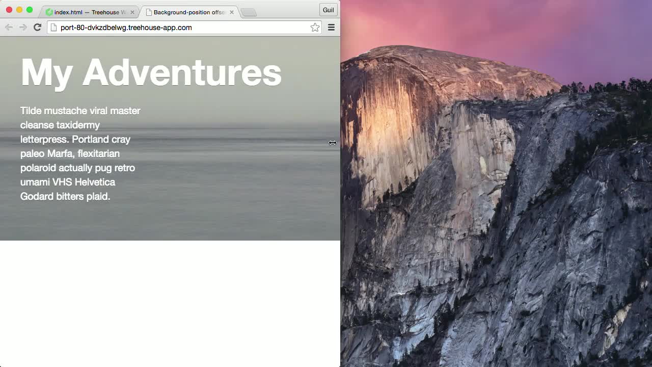 Using calc() as Background Position Offsets (How To) | The CSS calc() Function | Treehouse