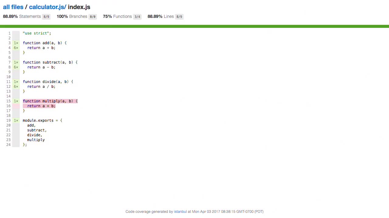 Improve the Code Coverage (How To) | Code Coverage with Istanbul ...