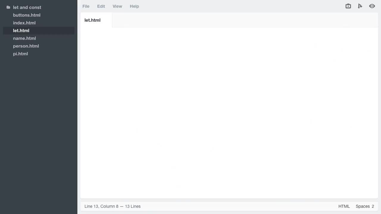Defining A Variable With Let How To Defining Variables With Let And Const Treehouse