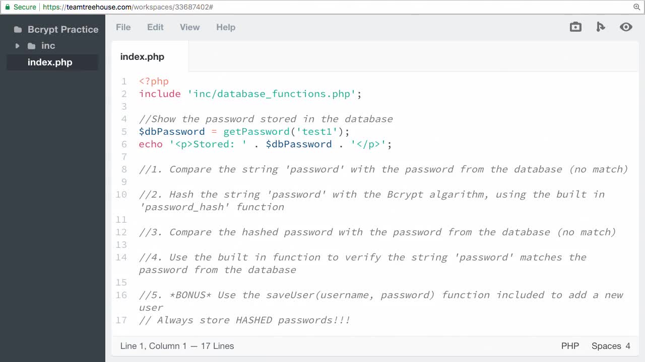 Introducing the Practice (How To) | Practice Hashing Passwords in PHP ...