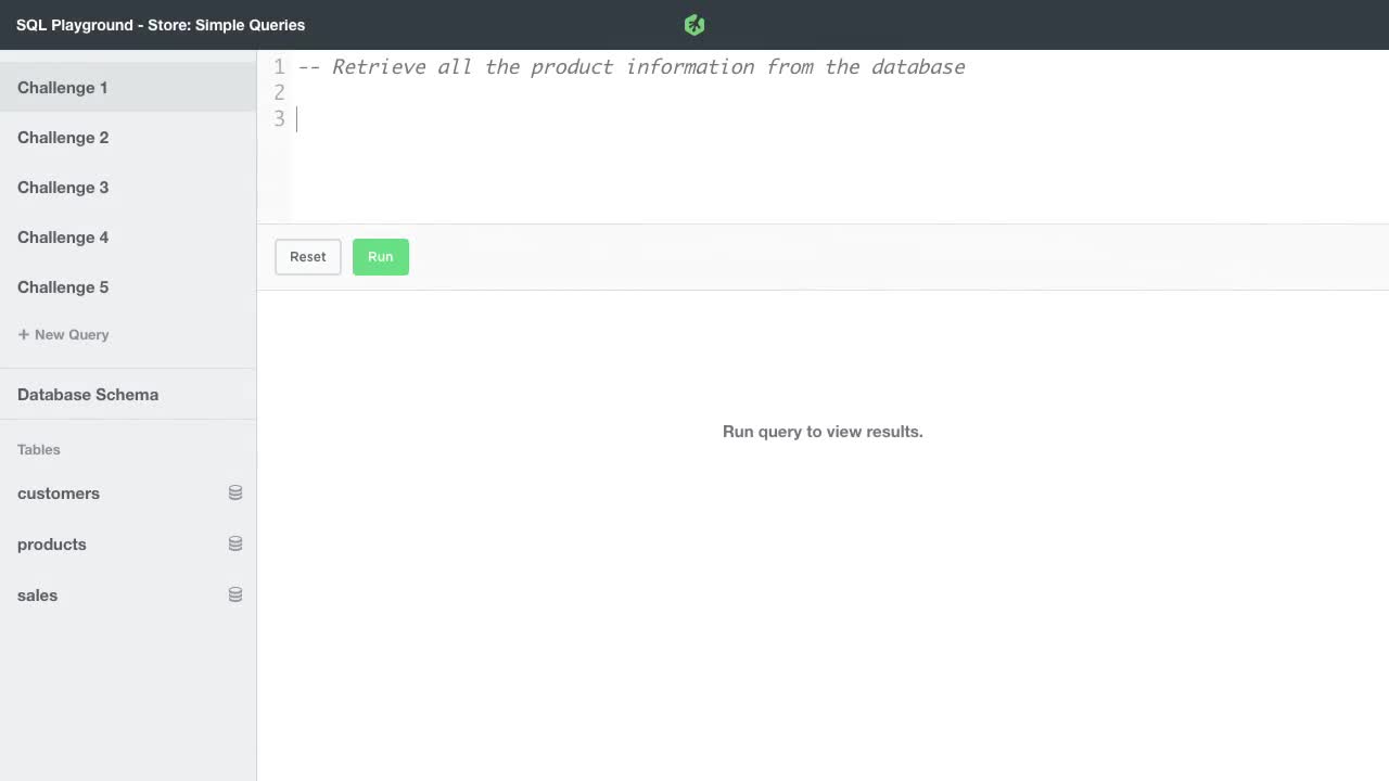 Introducing The Practice How To Practice Column Selection And Aliasing With Sql Treehouse 8967