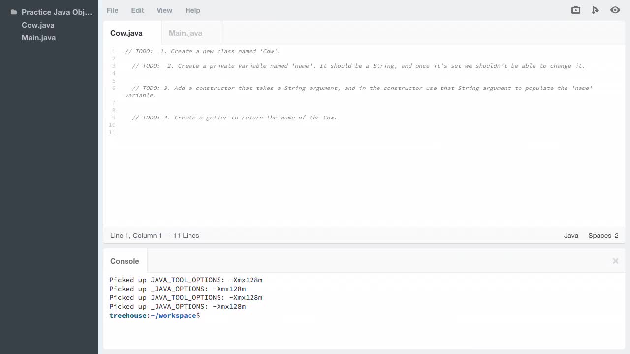 The Solution (How To) | Practice Java Objects | Treehouse