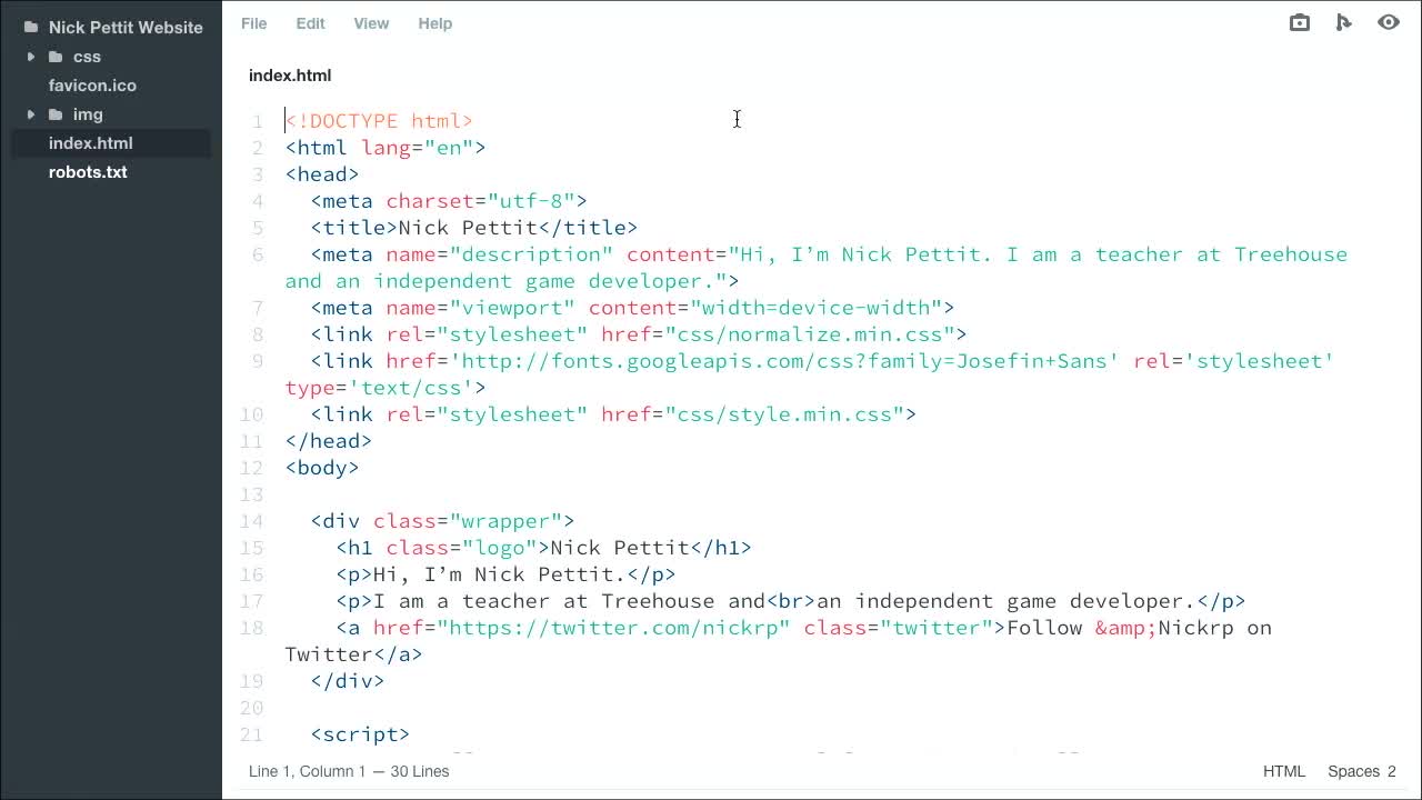 Editing Text (How To) | Using Treehouse Workspaces | Treehouse